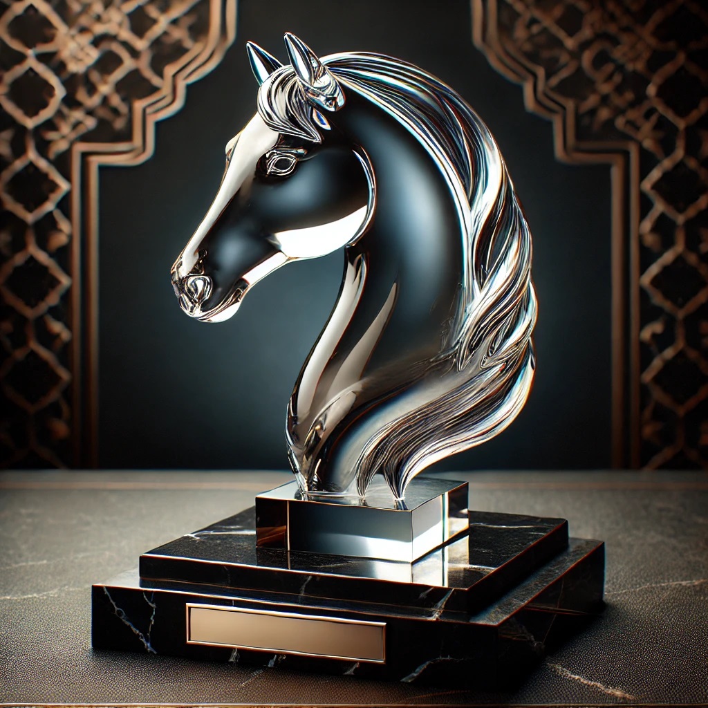 2D Crystal Awards | Horse Shaped Design | Dubai 2024 - NSF Crystal Arcade